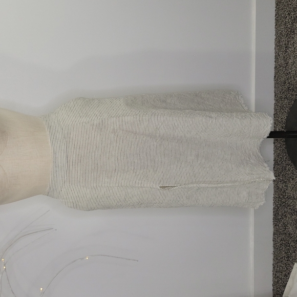 Zara | Skirts | Zara Basic Denim Striped Midi Skirt Sz Xs | Poshmark